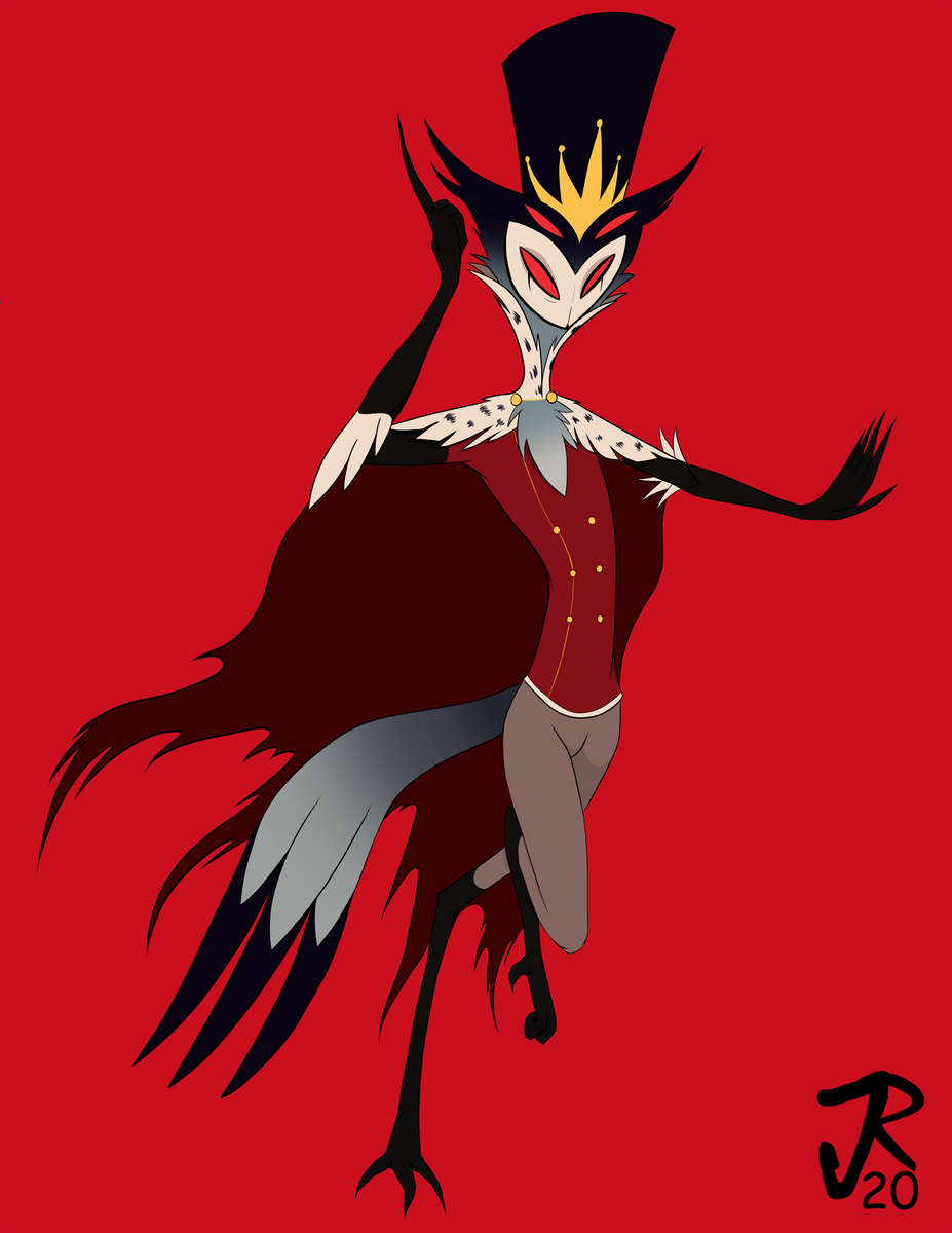 Stolas Hazbin Hotel Fan Art – Skeleton in Kloset
